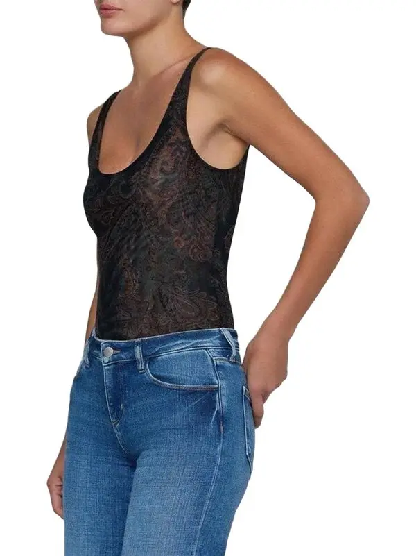 L & APOS;AGENCE Kalea Scoop-neck Bodysuit - Midnight