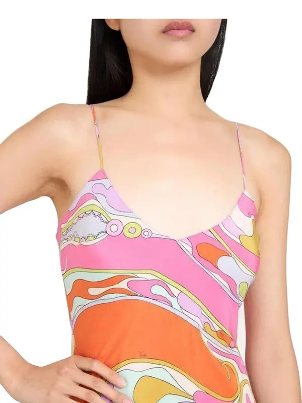 Emilio Pucci Orchidee Silk Crepe De Chine Maxi Dress - Multicolor