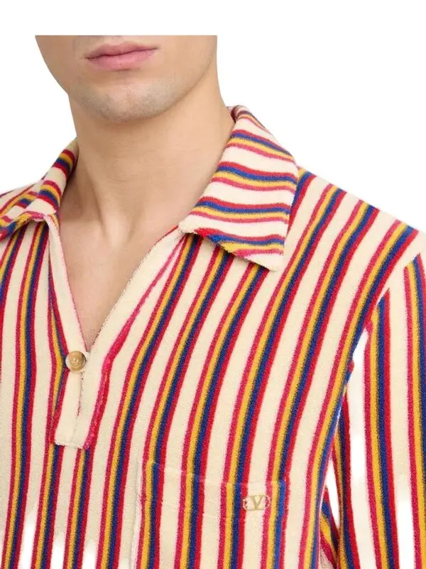 Valentino Garavani Apos;s Striped Toweling Camp Shirt - Multi