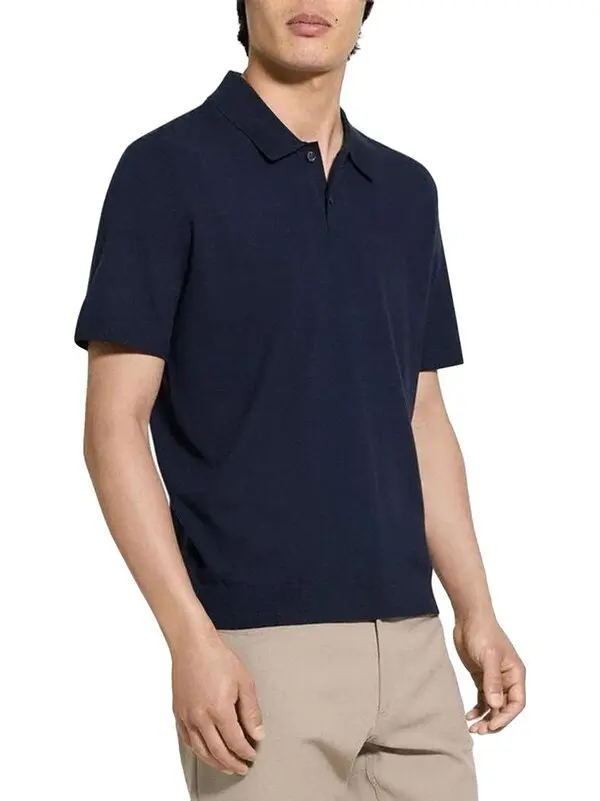 Theory Apos;s Soris Viscose Knit Polo Shirt - Dk Eclipse