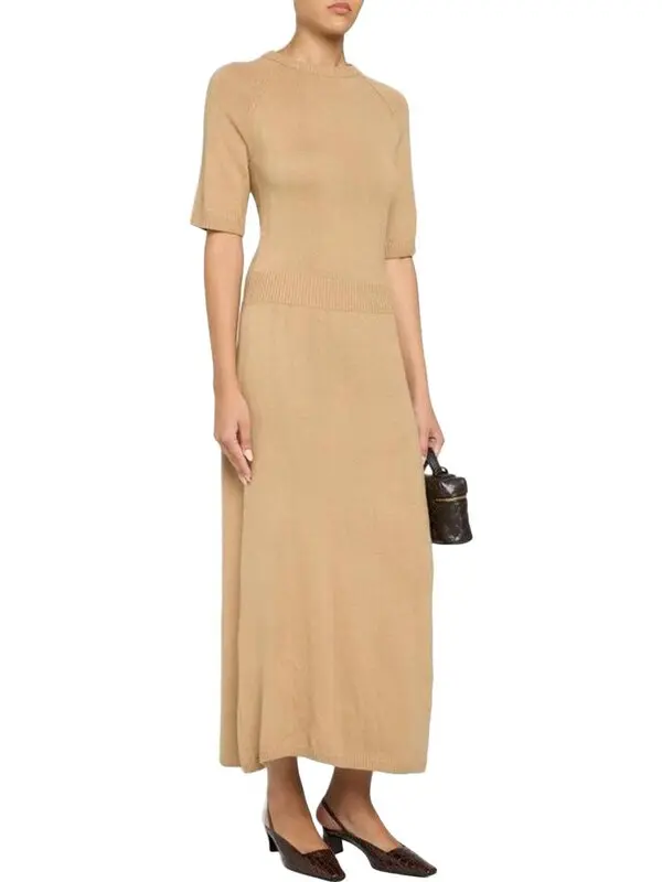 Ramy Brook Wendy Wool Knit Maxi Sweater Dress - Camel
