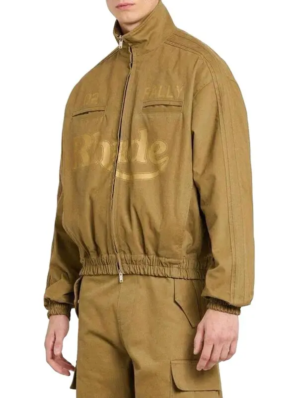 Rhude Rally Logo Track Jacket - Tan