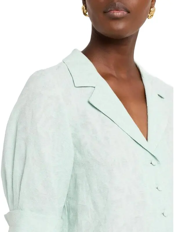 Rag & Bone Carmella Puff-sleeve Blouse - Mint
