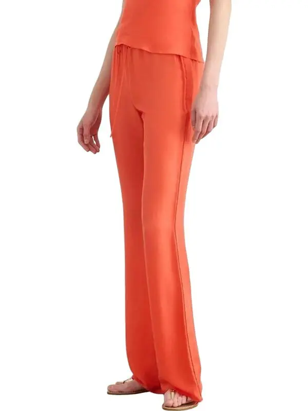 TOCCIN Nela Drawstring Flare Pants - Flame