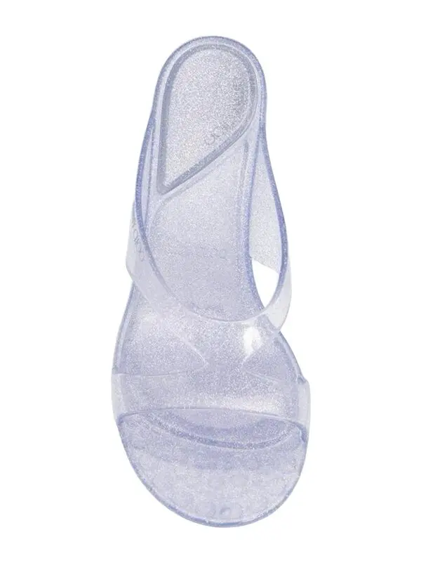 JIMMY CHOO Jelly Drop 50mm Glittery Tpu Sandals - Silver