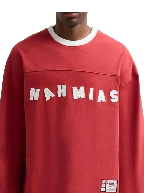 NAHMIAS Apos;s Daydreaming Varsity Logo Long-sleeve T-shirt - Ruby