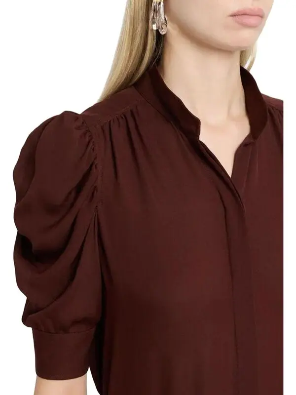 FRAME The Gillian Blouse - Currant