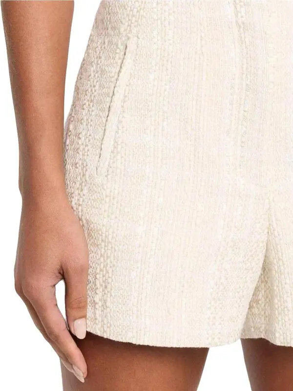 Veronica Beard Jazmin Tweed Shorts - Ecru