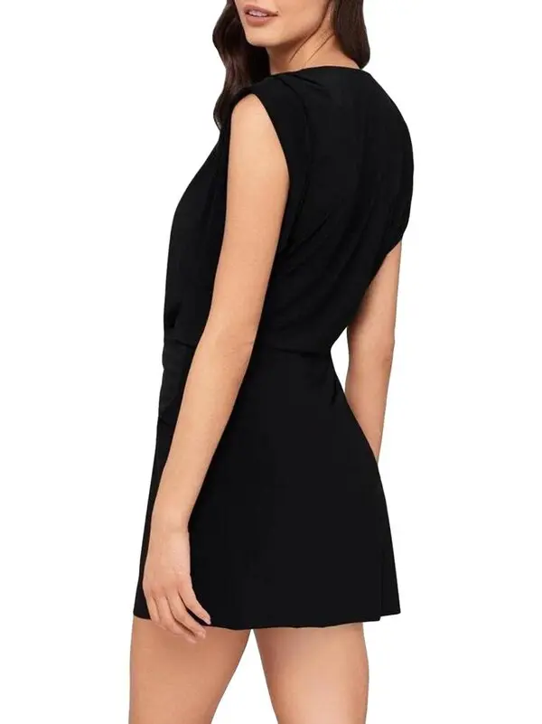 Magicsuit Surplice Plunge Mini Dress Coverup - Black