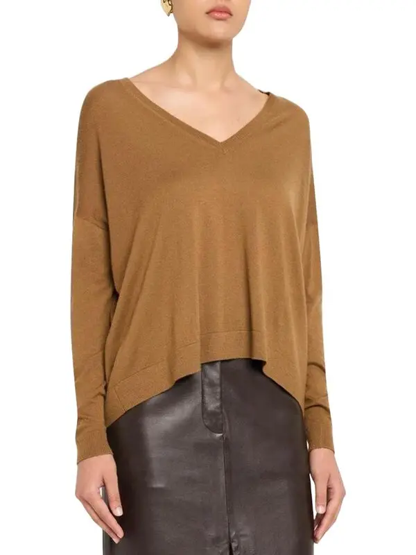 Co Cashmere V-neck Sweater - Ginger