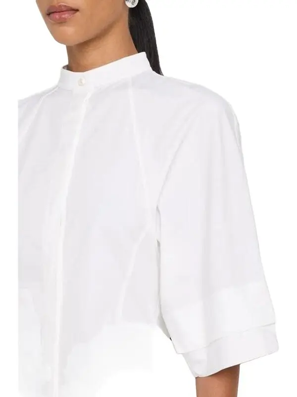 Alaïa Panelled Handkerchief Mini Shirtdress - Blanc
