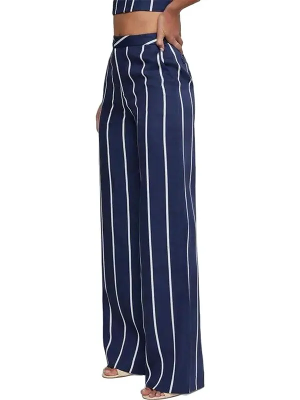 L & APOS;AGENCE Livvy Straight-leg Trousers - Midnightw