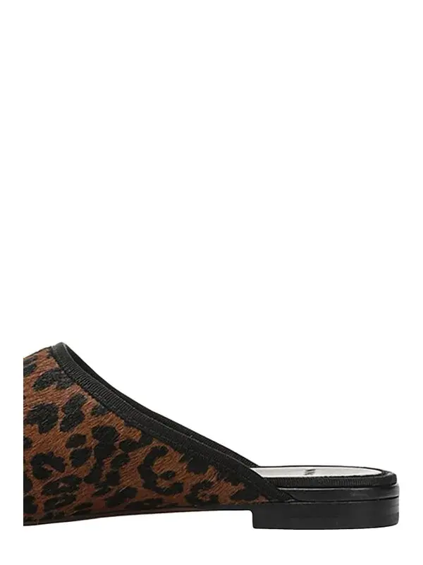 Vince Dakota Leopard Calf Hair Mules - Brown Mult