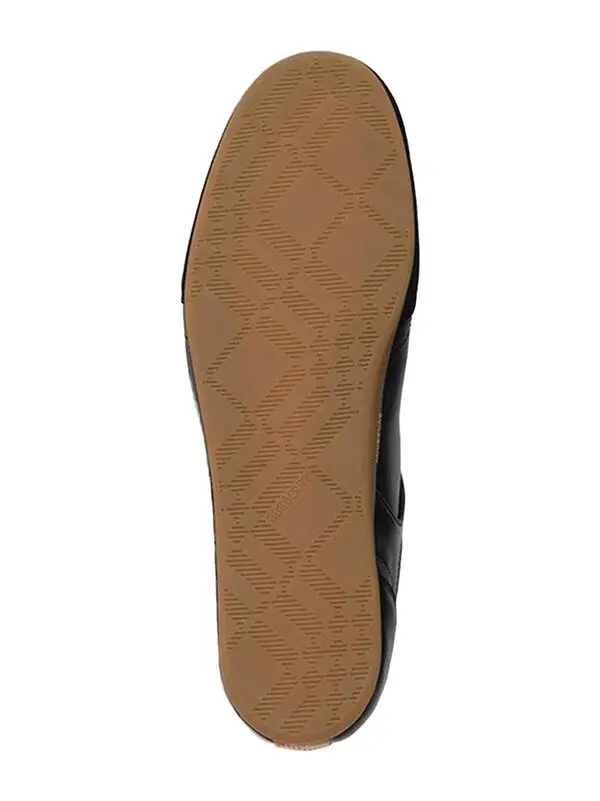 Burberry Apos;s Leather And Suede Knight Runner Sneakers - Black