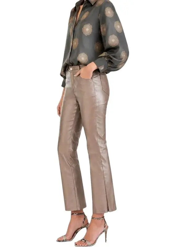 Finley Cora Medallion-print Viscose Shirt - Pewter/mus