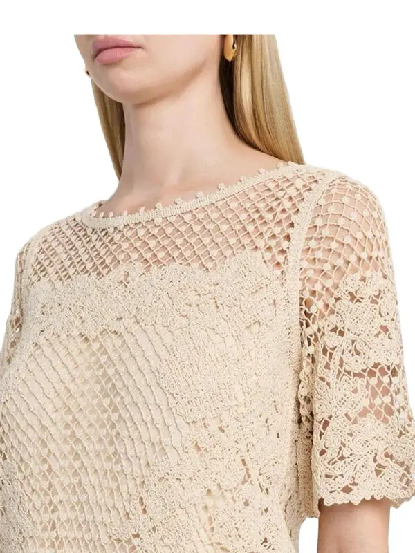 Kobi Halperin Magnolia Linen Scoopneck Blouse - Ecru