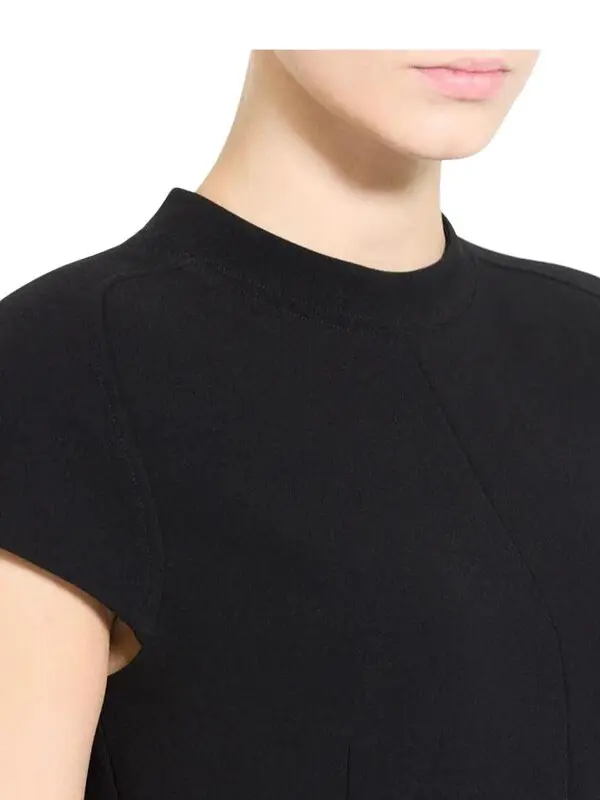 Theory Cap-sleeve Mock Turtleneck Mini Dress - Black - 00