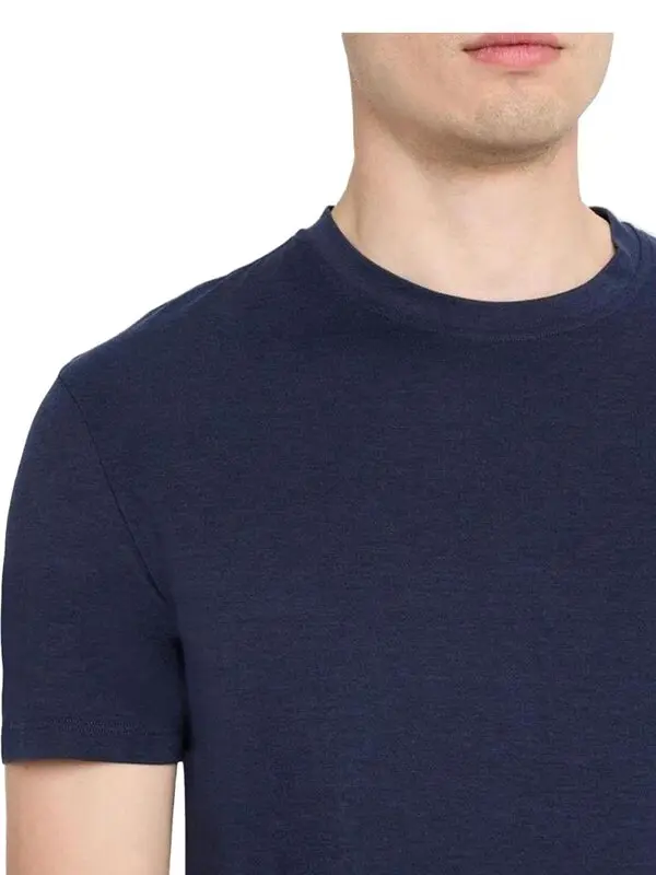 Isaia Apos;s Silk-cotton T-shirt - Navy