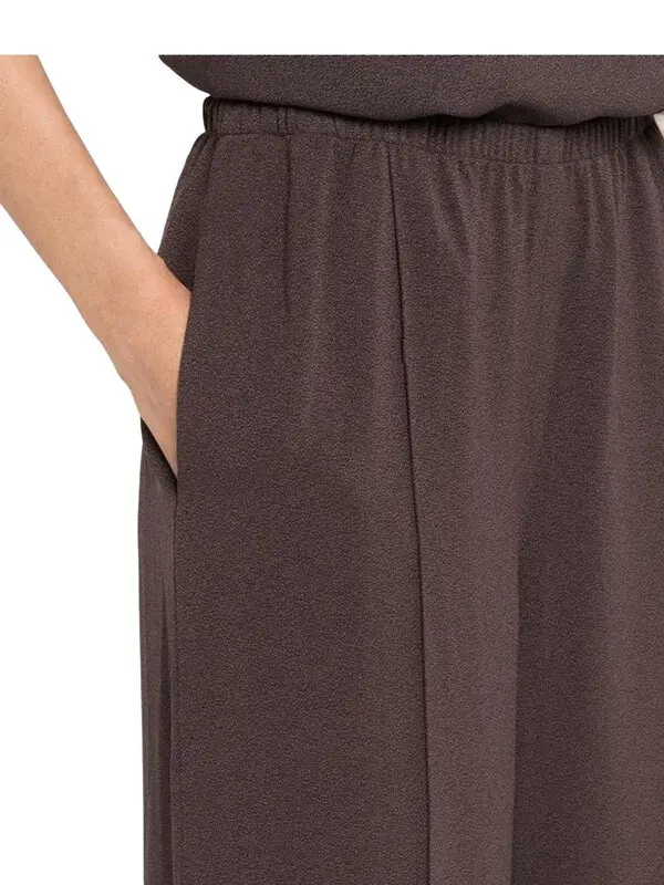 Theory Crop Pintuck Wide-leg Pants - Cacao