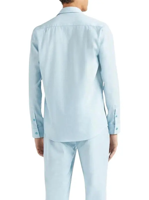Vilebrequin Apos;s Wool Micro Rayures Sport Shirt - Medium Blu