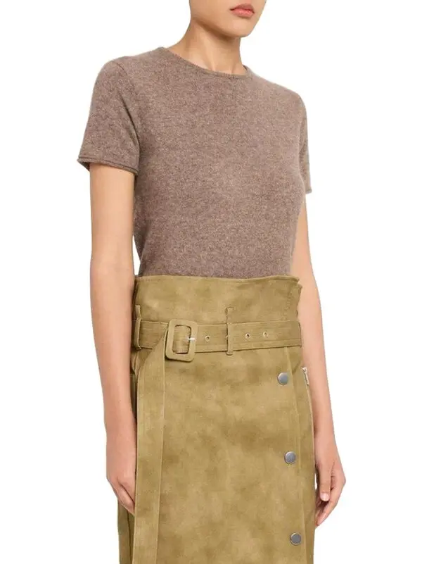 Co Cashmere & Silk Short-sleeve T-shirt - Hazelnut