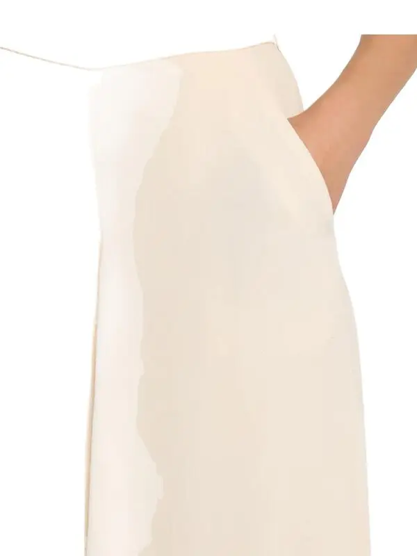 Lapointe High-rise Georgette Wide-leg Pants - Ecru