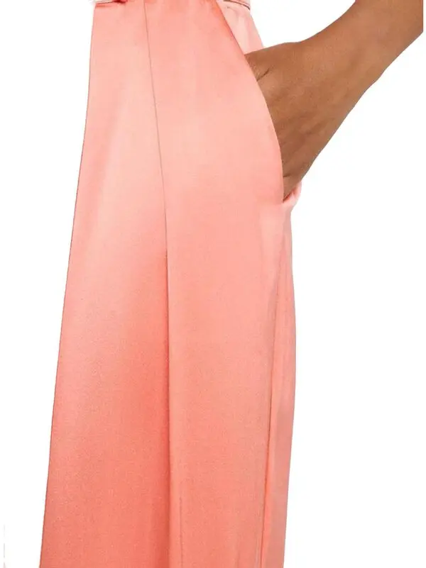 Sablyn Brooke Pleated Silk Trousers - Melon
