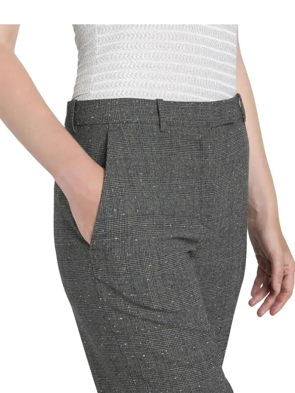 Alexander McQueen Prince Of Wales Wool Straight-leg Trousers - Black/ivory