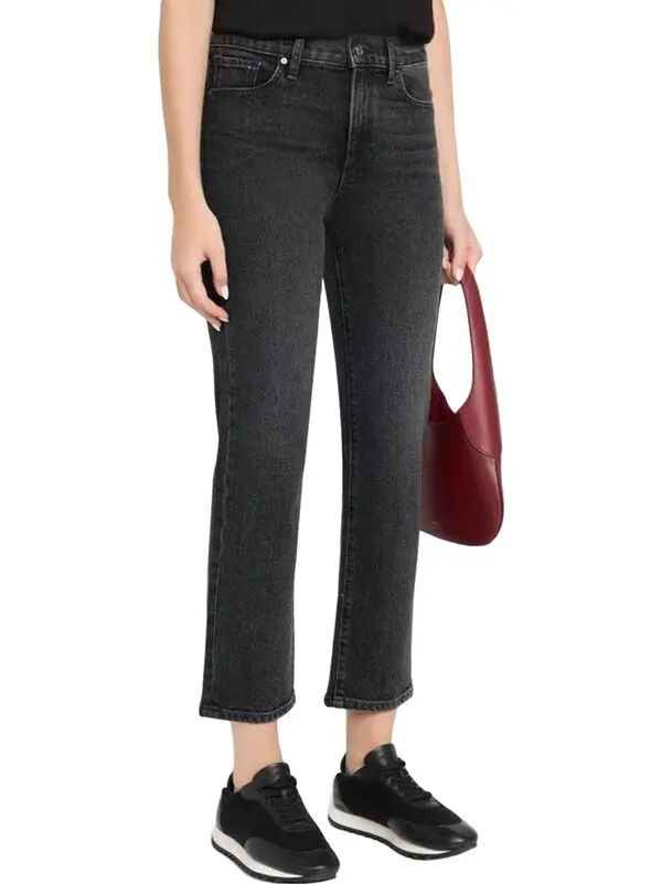 Paige Reece High-rise Crop Bootcut Jeans - Somber Nig