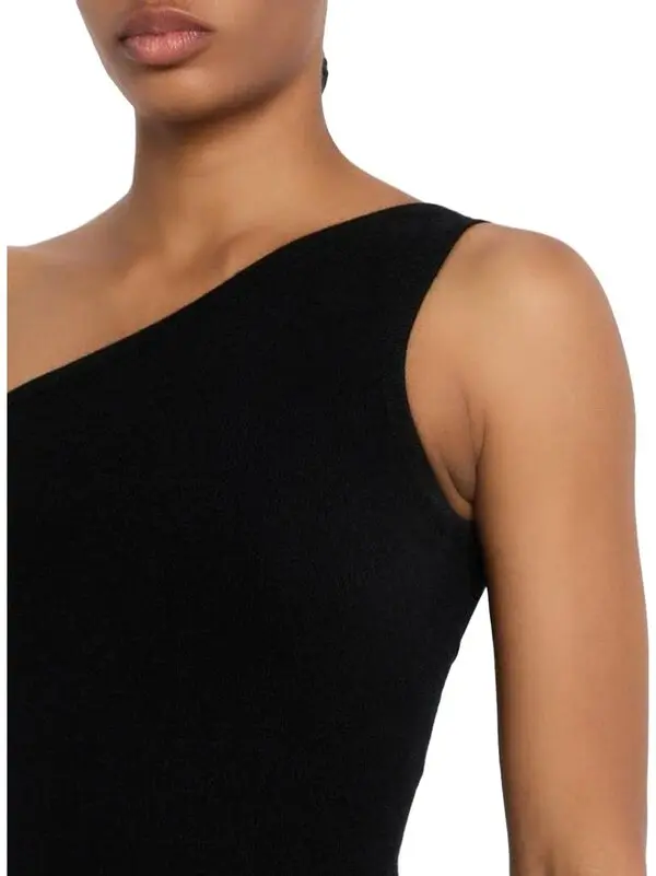 Michael Kors One-shoulder Knit Bodysuit - Black