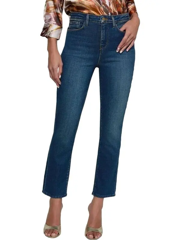 L & APOS;AGENCE Celestia Slim-straight Cropped Jeans - Meridian