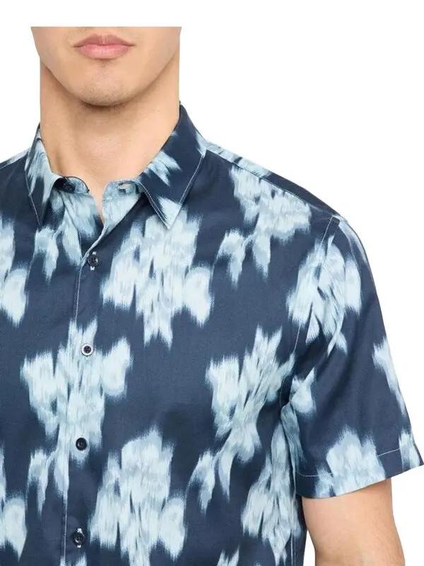 Vince Apos;s Blurred Roses Short-sleeve Shirt - Studio Com