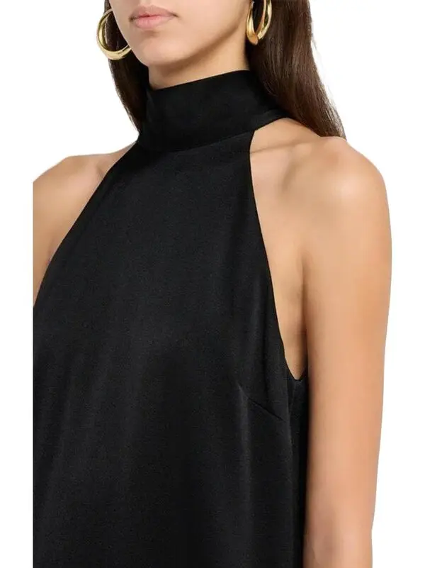 UNGARO Sari Feather-trim Minidress - Black