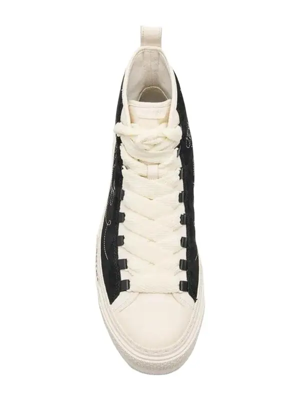 Amiri Apos;s Leather Western Ma Court Sneakers - Black