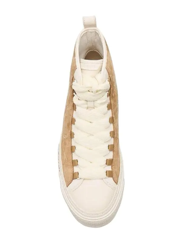 Amiri Apos;s Leather Western Ma Court Sneakers - Fossil