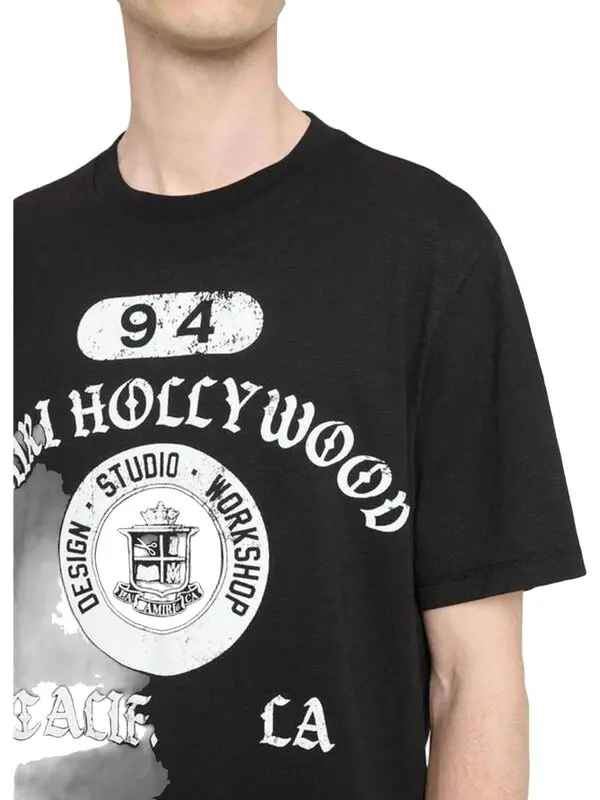 Amiri Apos;s Collegiate Cotton T-shirt - Black