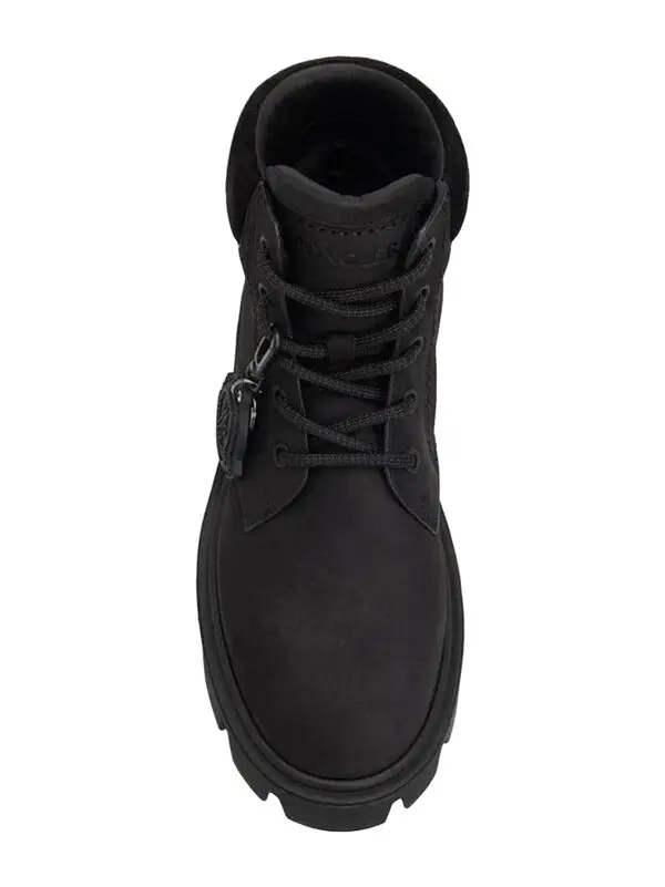 Moncler Apos;s Peak City Leather Ankle Boots - Black