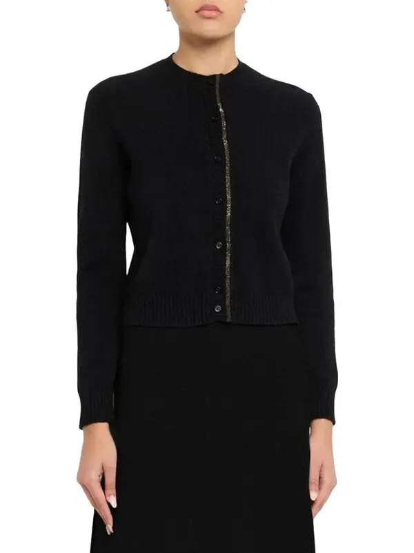 Fabiana Filippi Shimmer-trim Knit Cardigan - Nero