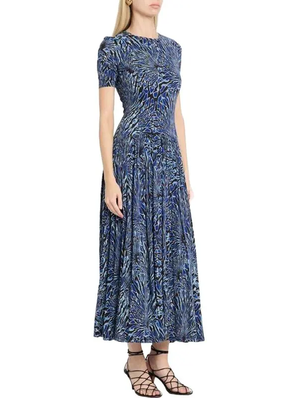 Ulla Johnson Sabine Short-sleeve Jersey Maxi Dress - Lapis