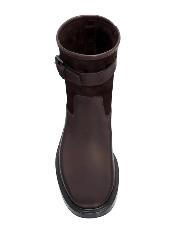 CHURCH & APOS;S Sylvie Leather And Suede Boots - Ebano