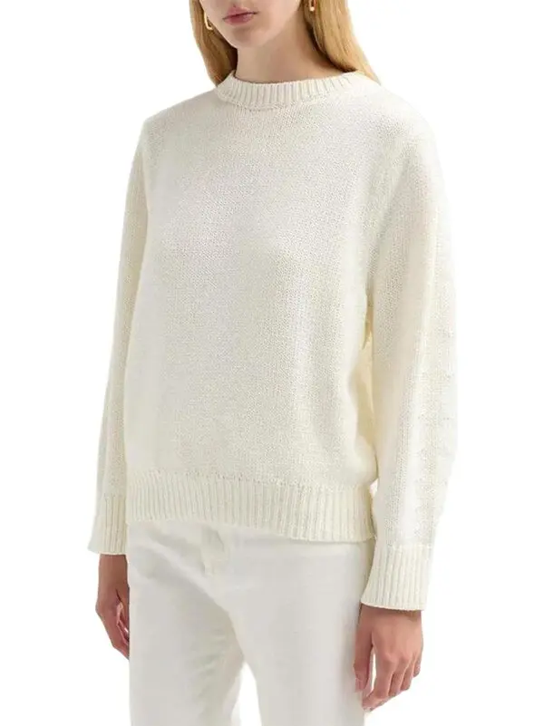 TOTEME Oversized Cotton-knit Crewneck Sweater - Macadamia