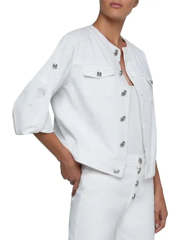 L & APOS;AGENCE Anouk Jean Jacket - Blanc