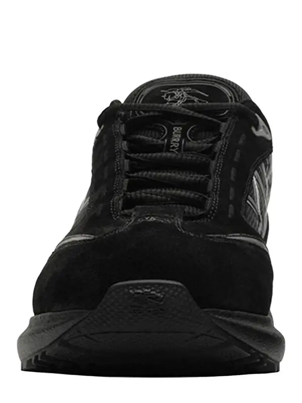 Burberry Apos;s Eclipse Mesh And Suede Runner Sneakers - Black