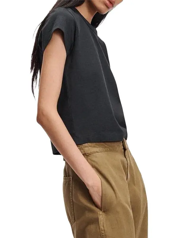Rag & Bone Kelly Perfect Cotton Crewneck T-shirt - Black