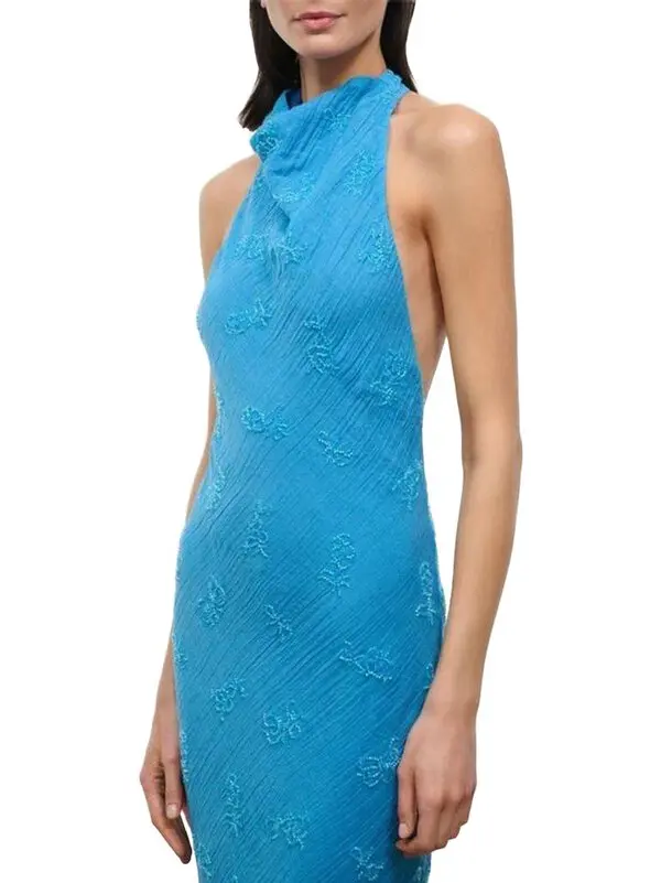 Staud Roselle Beaded Organza Maxi Dress - Pacific