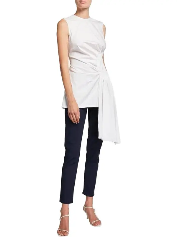 Lela Rose Catherine Slim-leg Ankle Pants - Navy