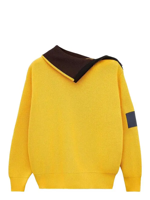 Loewe Cotton Zip-front Sweater - Yellow