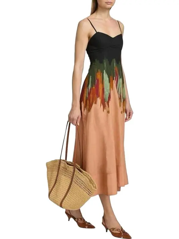Ulla Johnson Fiora Floral Cotton Midi Dress - Agate
