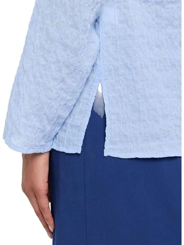Eileen Fisher Puckery Raglan-sleeve Top - Crnfl