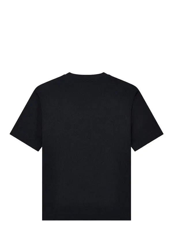 Emporio Armani Apos;s Geometric Jacquard Crewneck T-shirt - Solid Medium Blue